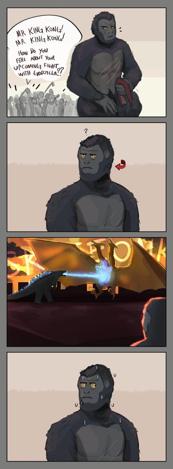 It's be a fair fight | Godzilla | Know Your Meme