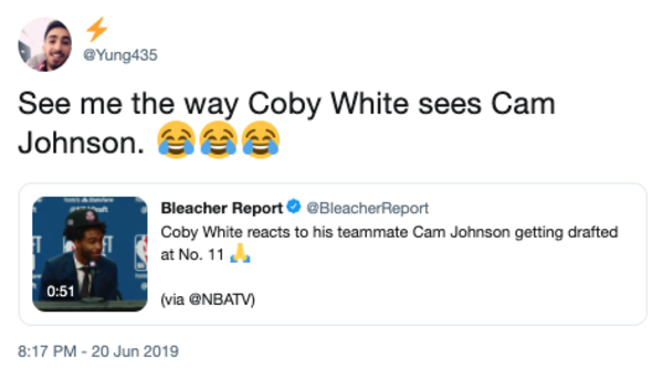 Look at me | Coby White's Reaction | Know Your Meme