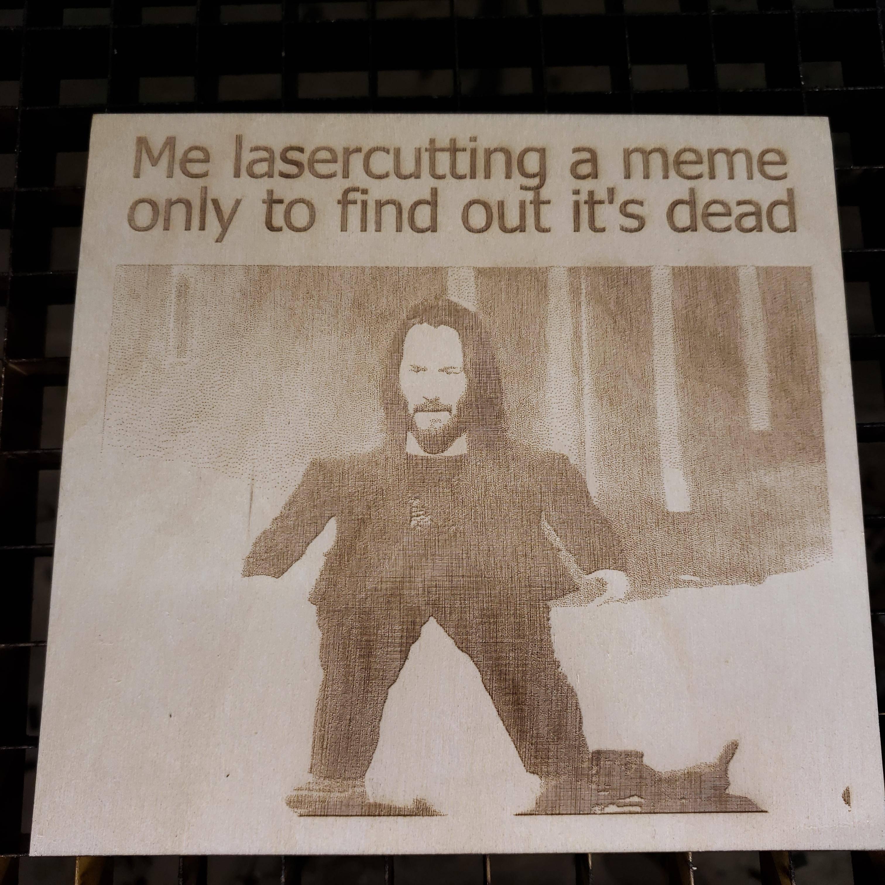 Lasercut Keanu | Keanu Reeves | Know Your Meme