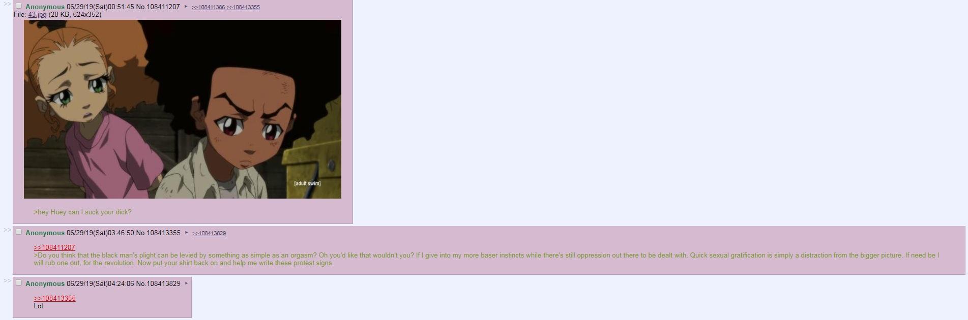 this is rather in-character | The Boondocks | Know Your Meme