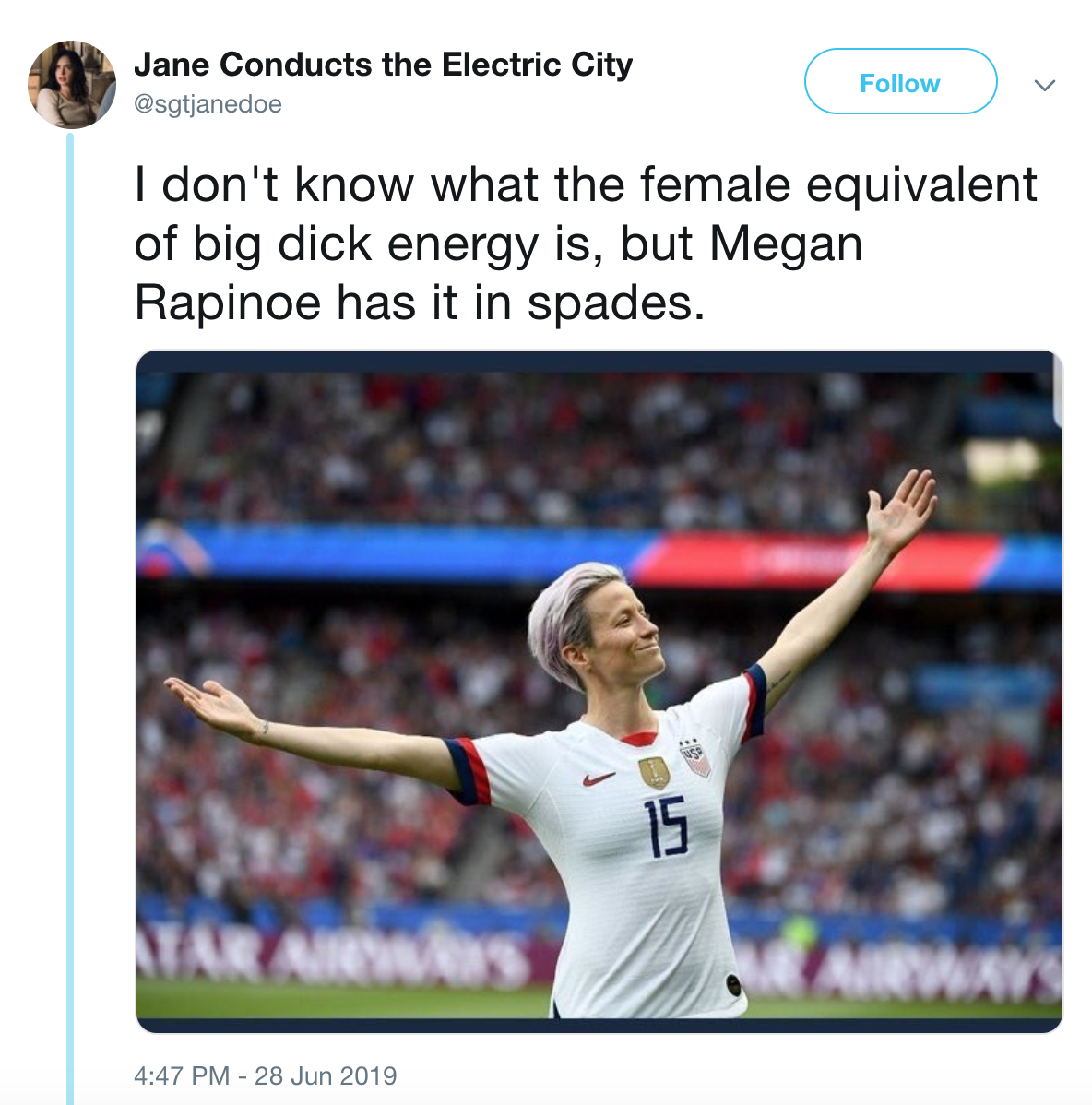 Lady BDE | Megan Rapinoe's Goal Celebration | Know Your Meme