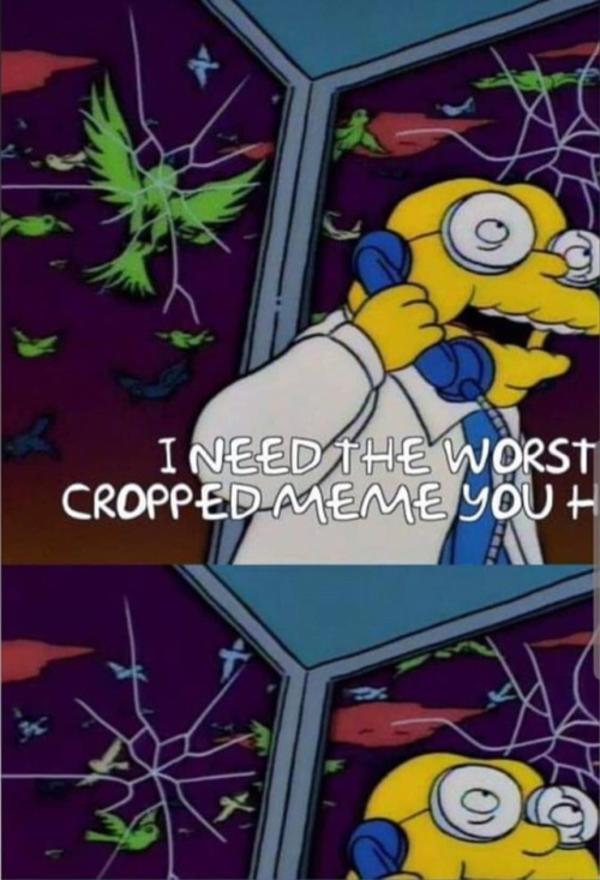 I need the worst cropped meme you h | Simpsons Shitposting | Know Your Meme