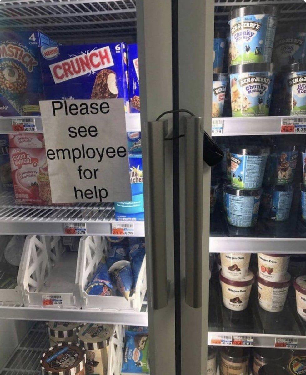 Locked freezer "please see employee for help" | Ice Cream Challenge ...