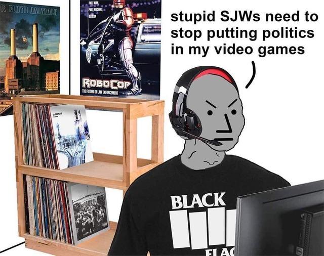 darn essjaydubbyas make everything political | NPC Wojak | Know Your Meme