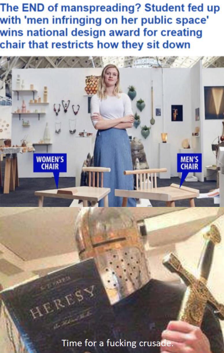 No more balls... | Manspreading Chair | Know Your Meme