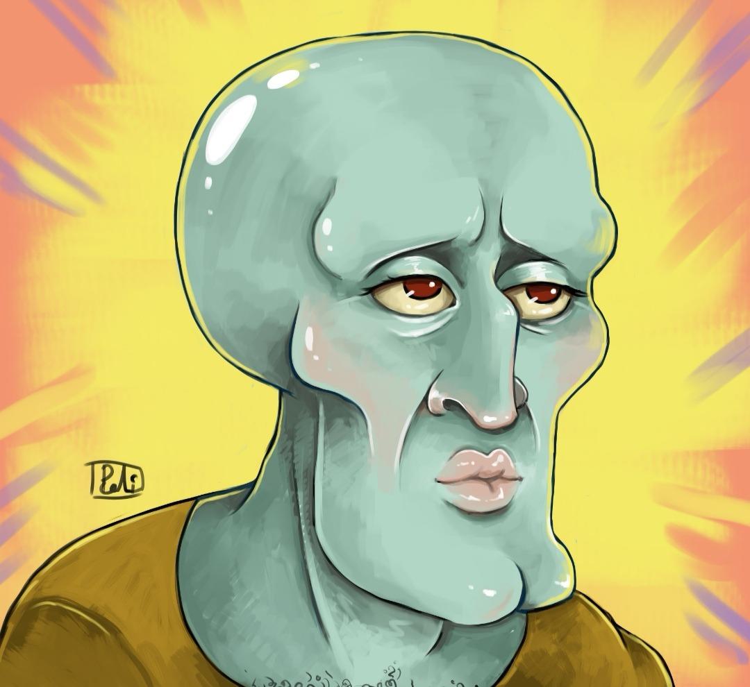 no I am not okay | Handsome Squidward / Squidward Falling | Know Your Meme