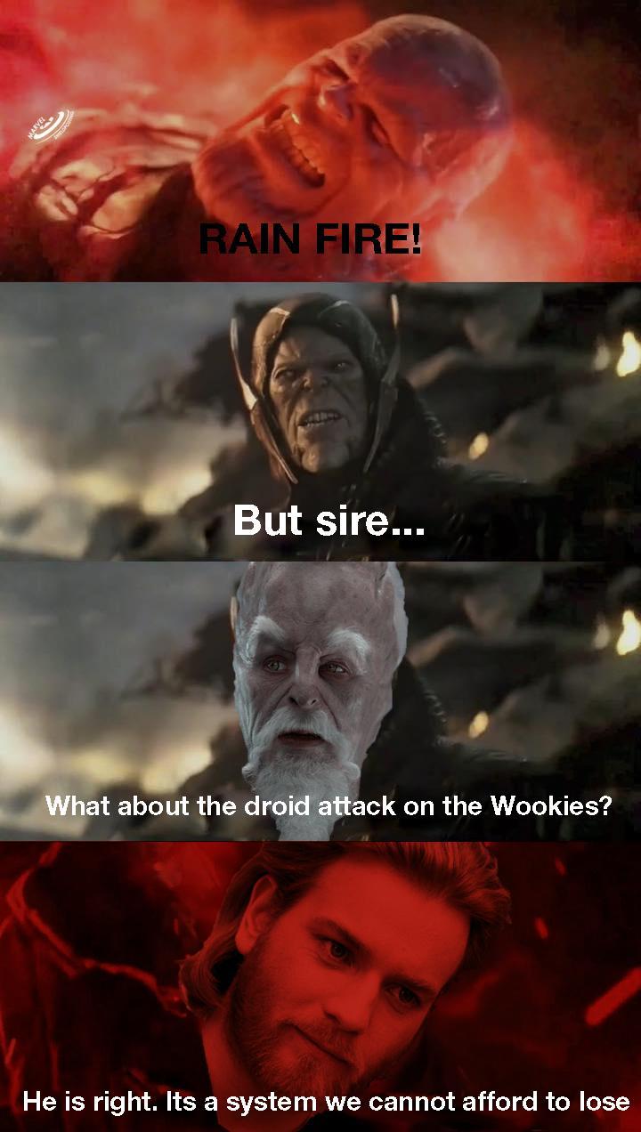 Thanos Kenobi Thanos Kenobi | r/PrequelMemes | But Sire, Our Troops ...