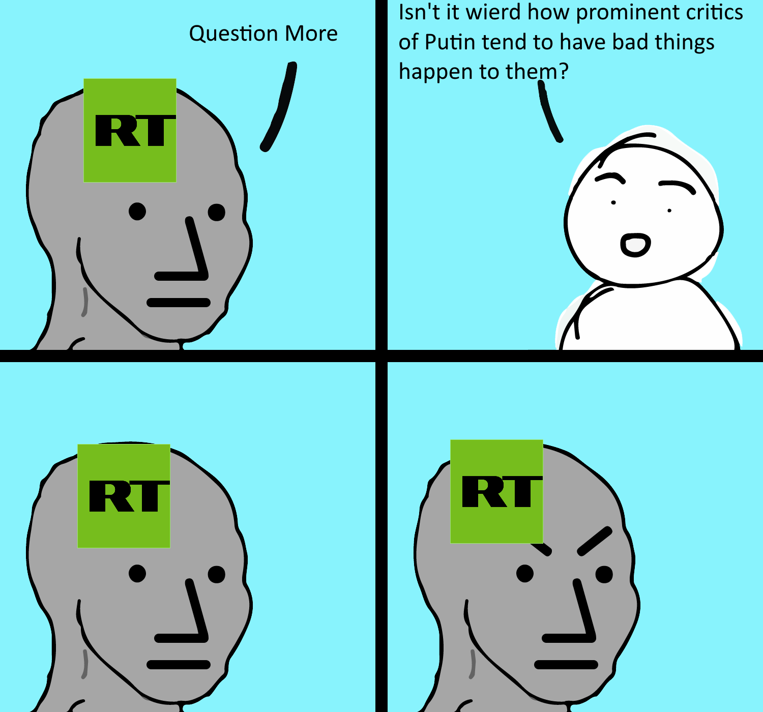 Makes me do the big think | NPC Wojak | Know Your Meme