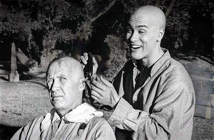 David Carradine and Brandon Lee on the set of Kung Fu: The Movie, Circa ...