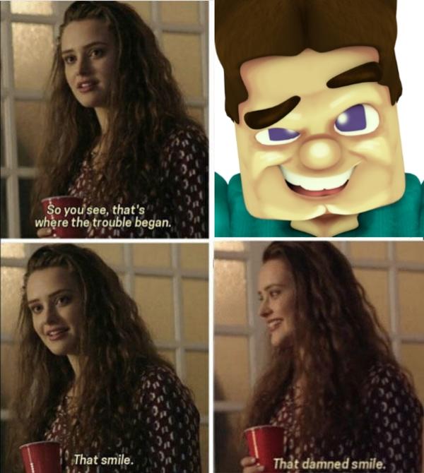 That grotesque smile | Grotesque Steve / Steveposting | Know Your Meme