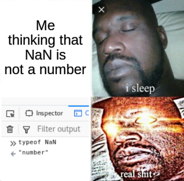 What is NaN ? | r/ProgrammerHumor | Sleeping Shaq | Know Your Meme