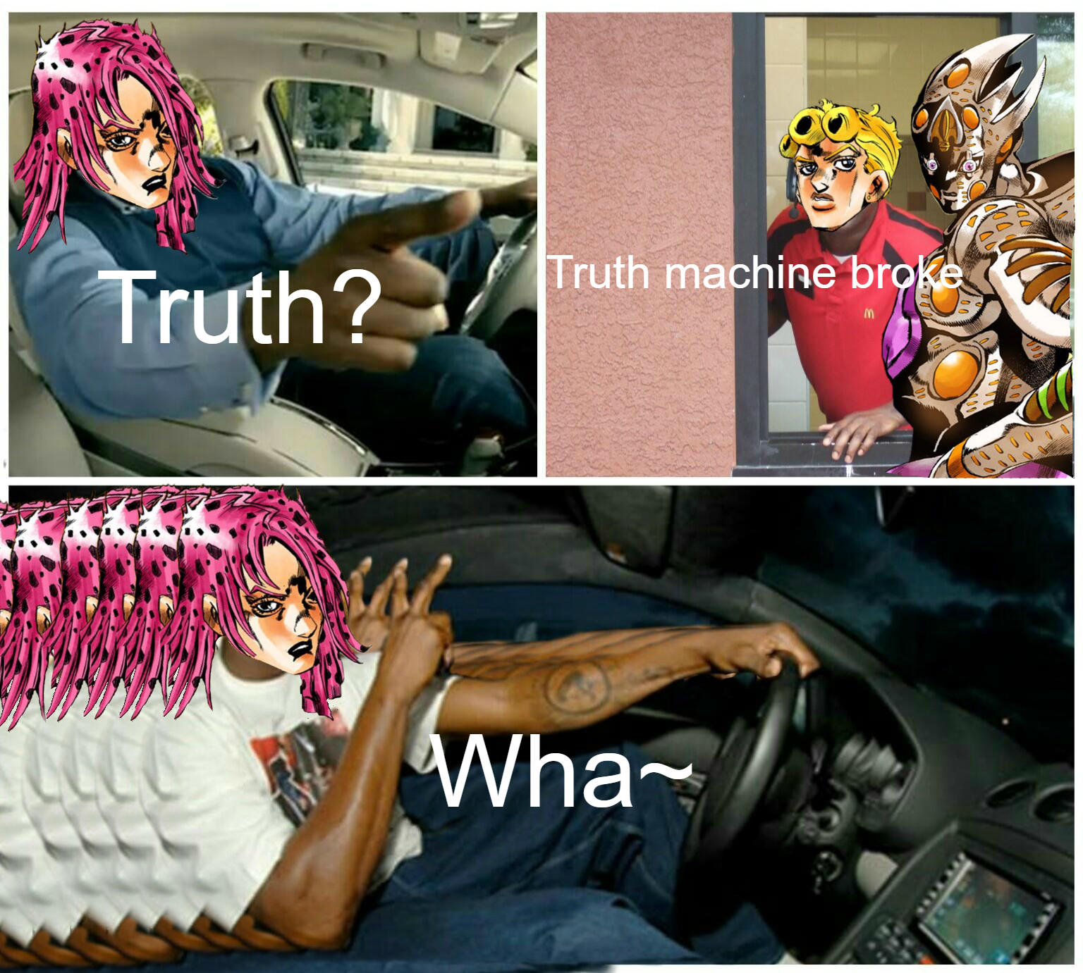 Truth machine broke | Diavolo's Death Loop | Know Your Meme