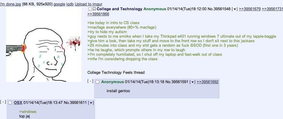 /g/entelman brings a laptop to class | ThinkPad | Know Your Meme