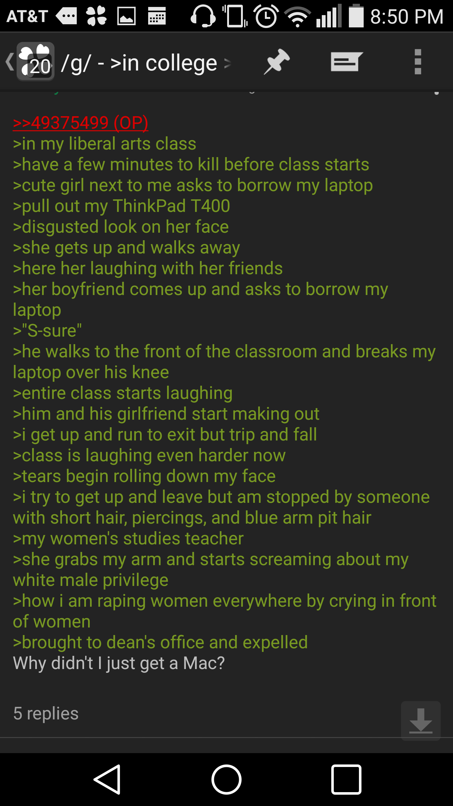 Anon brings his thinkpad to class | ThinkPad | Know Your Meme