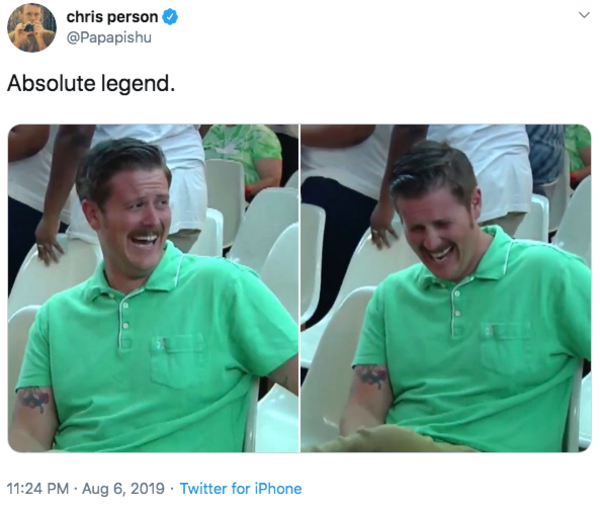 Absolute legend. | Green Shirt Guy | Know Your Meme