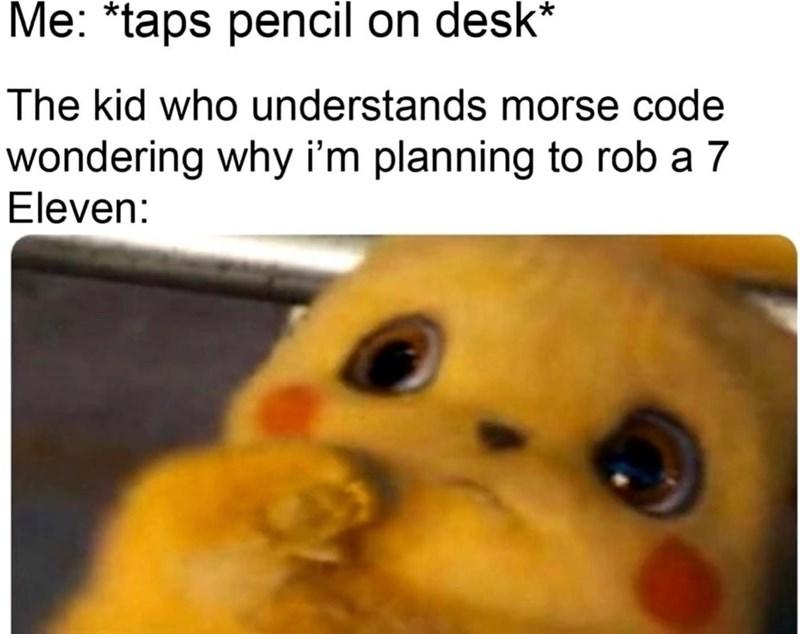 Accidental Morse Code | Cowering Detective Pikachu | Know Your Meme
