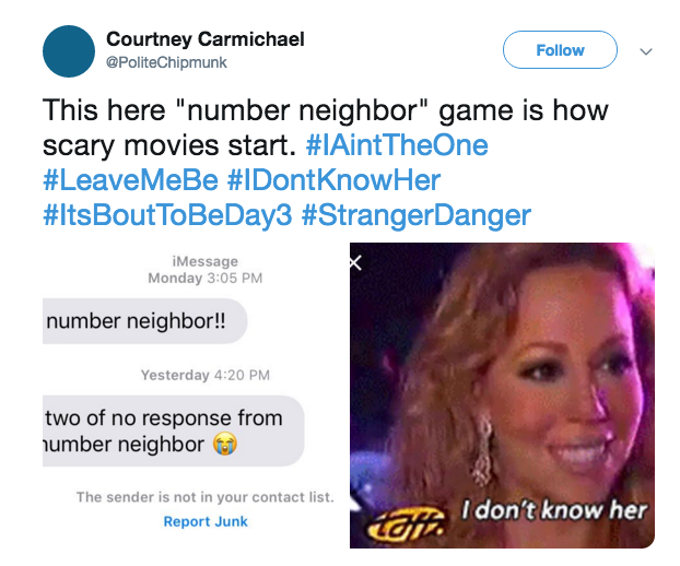 Number Neighbor? Don't know her | I Don't Know Her | Know Your Meme