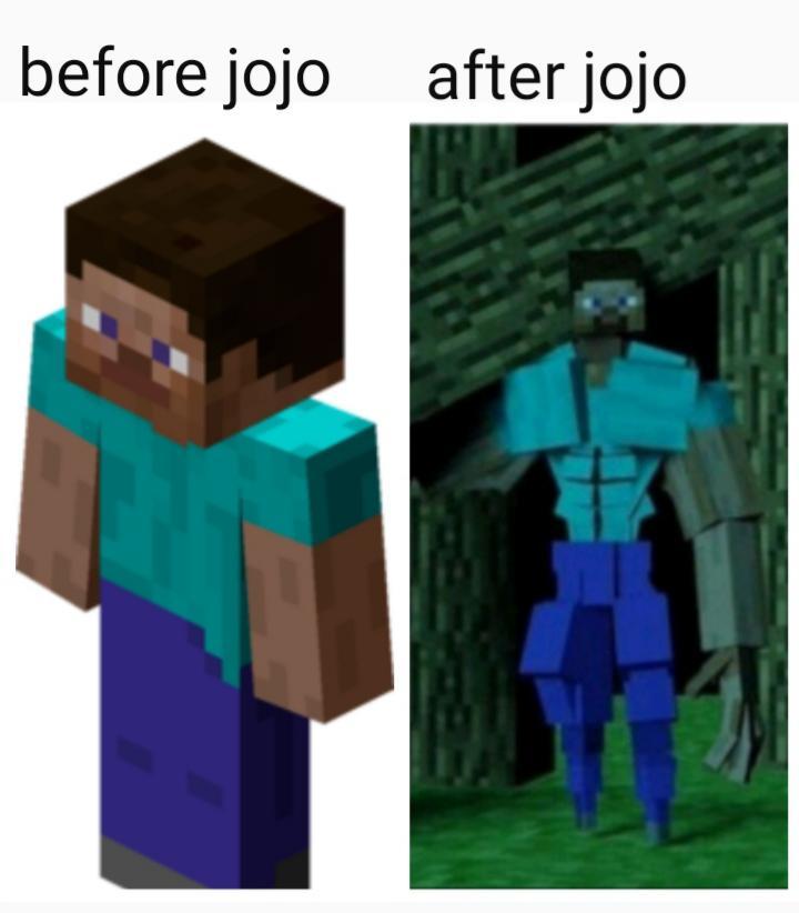 Is Minecraft a Jojo reference? | r/Animemes | Know Your Meme