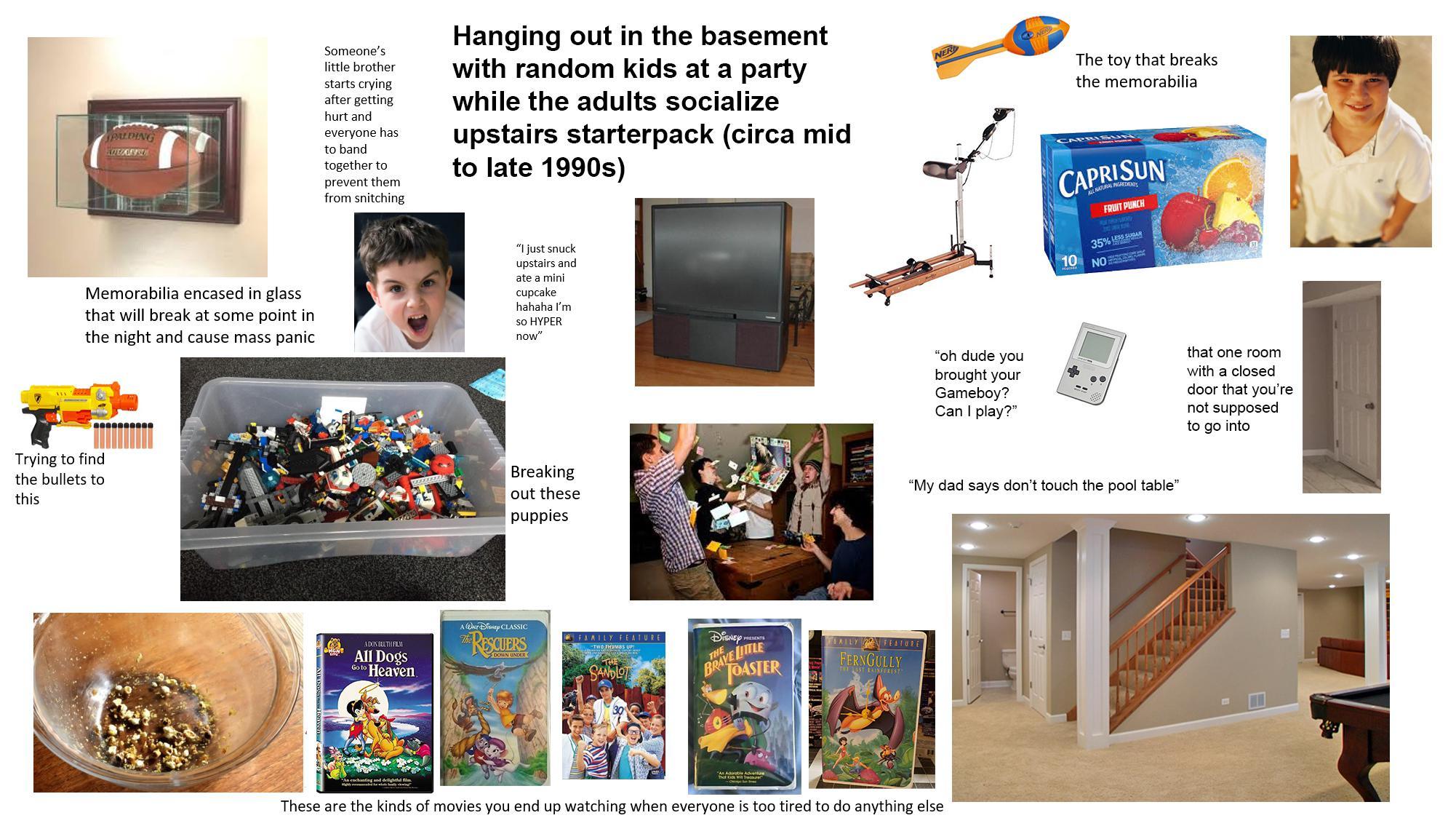 Hanging out in the basement with other random kids at a party while the ...