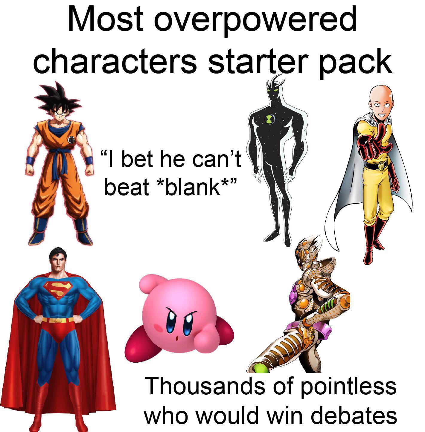 Most overpowered characters starter pack | r/starterpacks | Starter ...