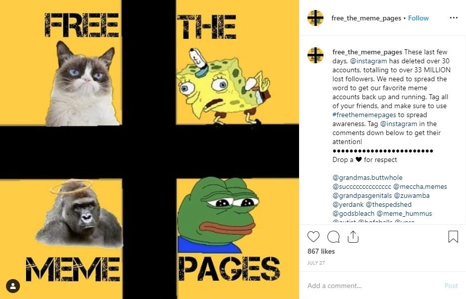 Free the Meme Pages | Free the Memes | Know Your Meme