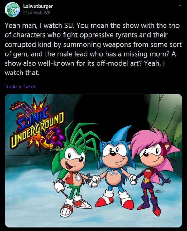 Yeah man, I watch SU. | Sonic the Hedgehog | Know Your Meme