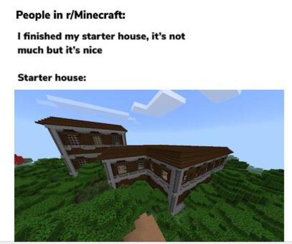 I thought my dirt hut was good | r/MinecraftMemes | Minecraft | Know ...