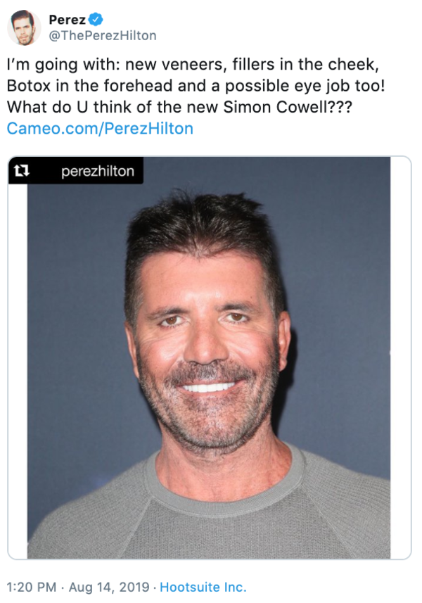 Perez Hilton | Simon Cowell's Face | Know Your Meme
