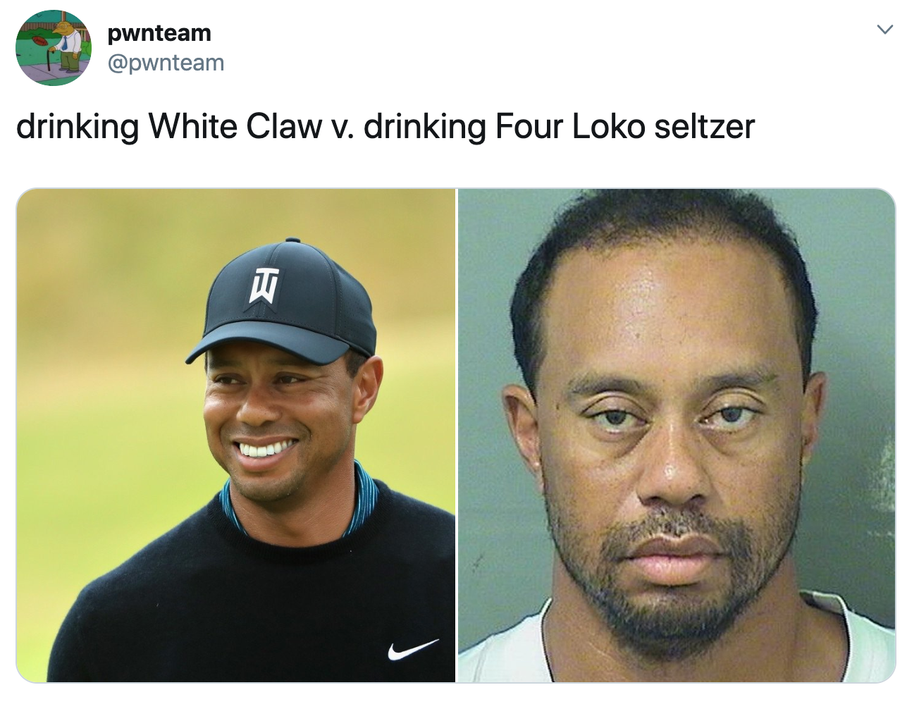 Tiger Woods Drinks Four Loko | White Claw Hard Seltzer | Know Your Meme