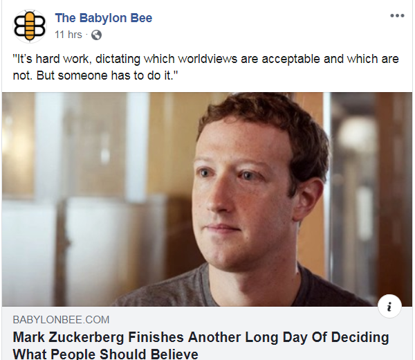 "Mark Zuckerberg Finishes Another Long Day Of Deciding What People ...