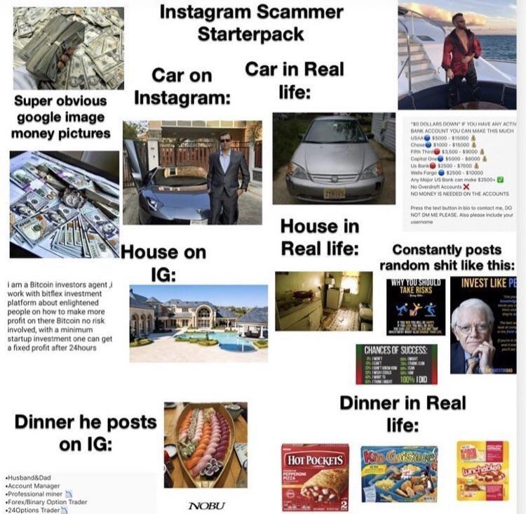 Instagram Scammer Staterpack | r/starterpacks | Starter Packs | Know ...