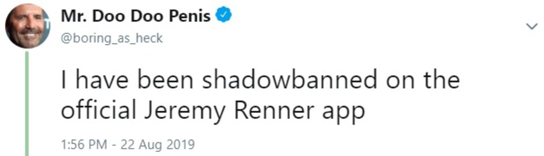 @boring_as_heck's Tweet | Jeremy Renner App | Know Your Meme