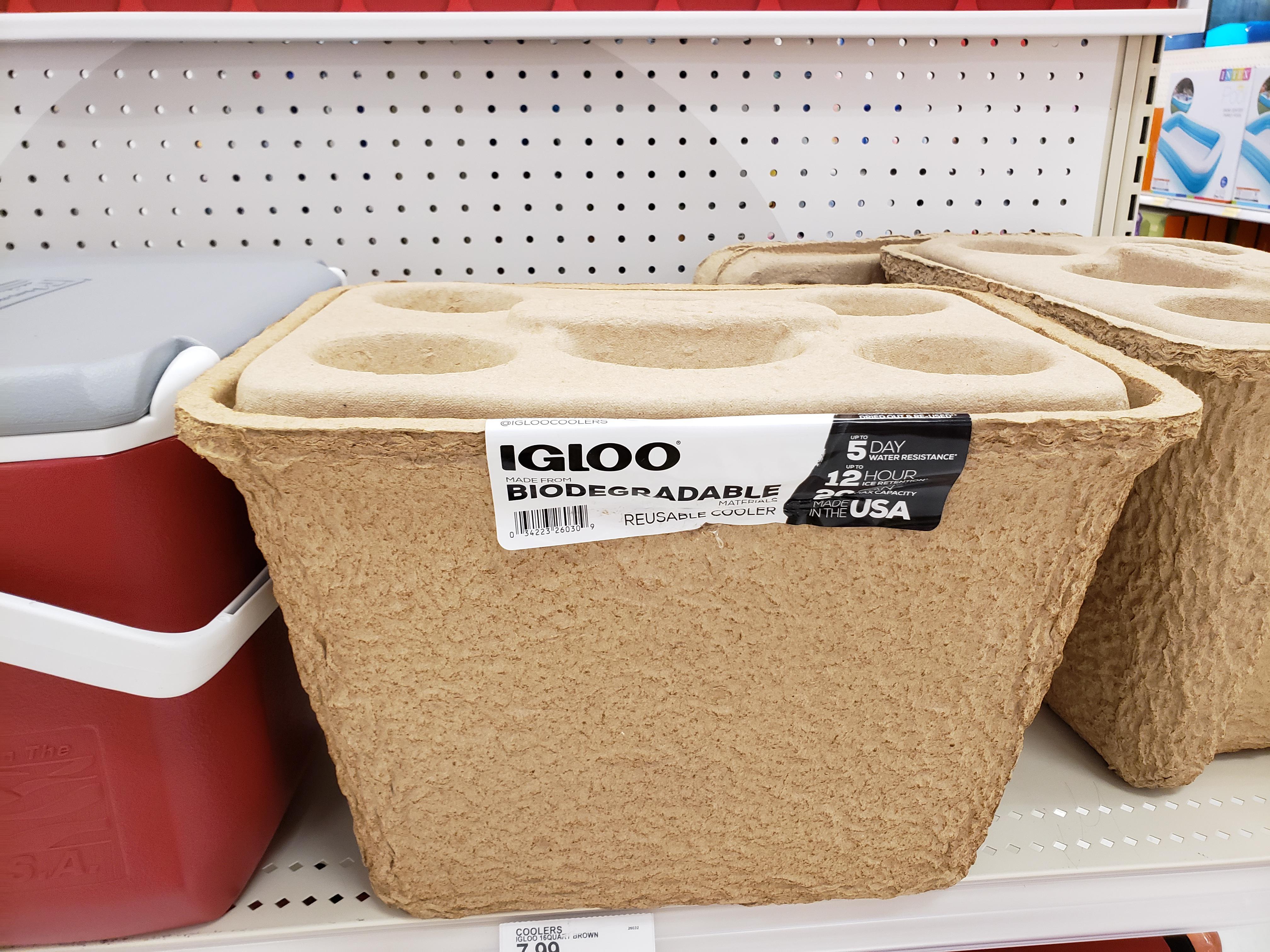 There are now cardboard biodegradable coolers instead of styrofoam ...
