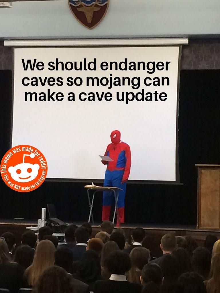 Cave update! | r/MinecraftMemes | Minecraft | Know Your Meme