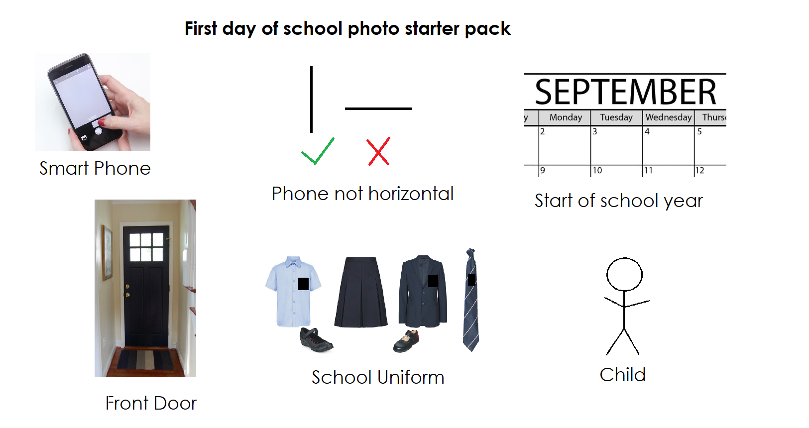 First day of school photo starter pack | r/starterpacks | Starter Packs ...
