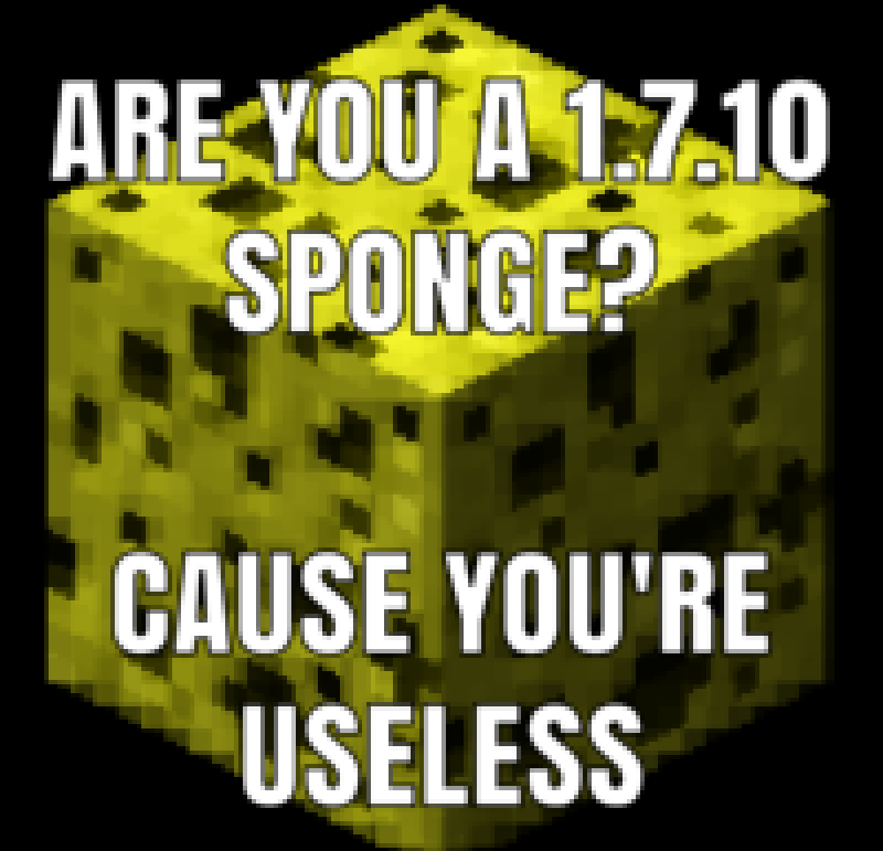Imagine not soaking up water | r/MinecraftMemes | Minecraft | Know Your ...