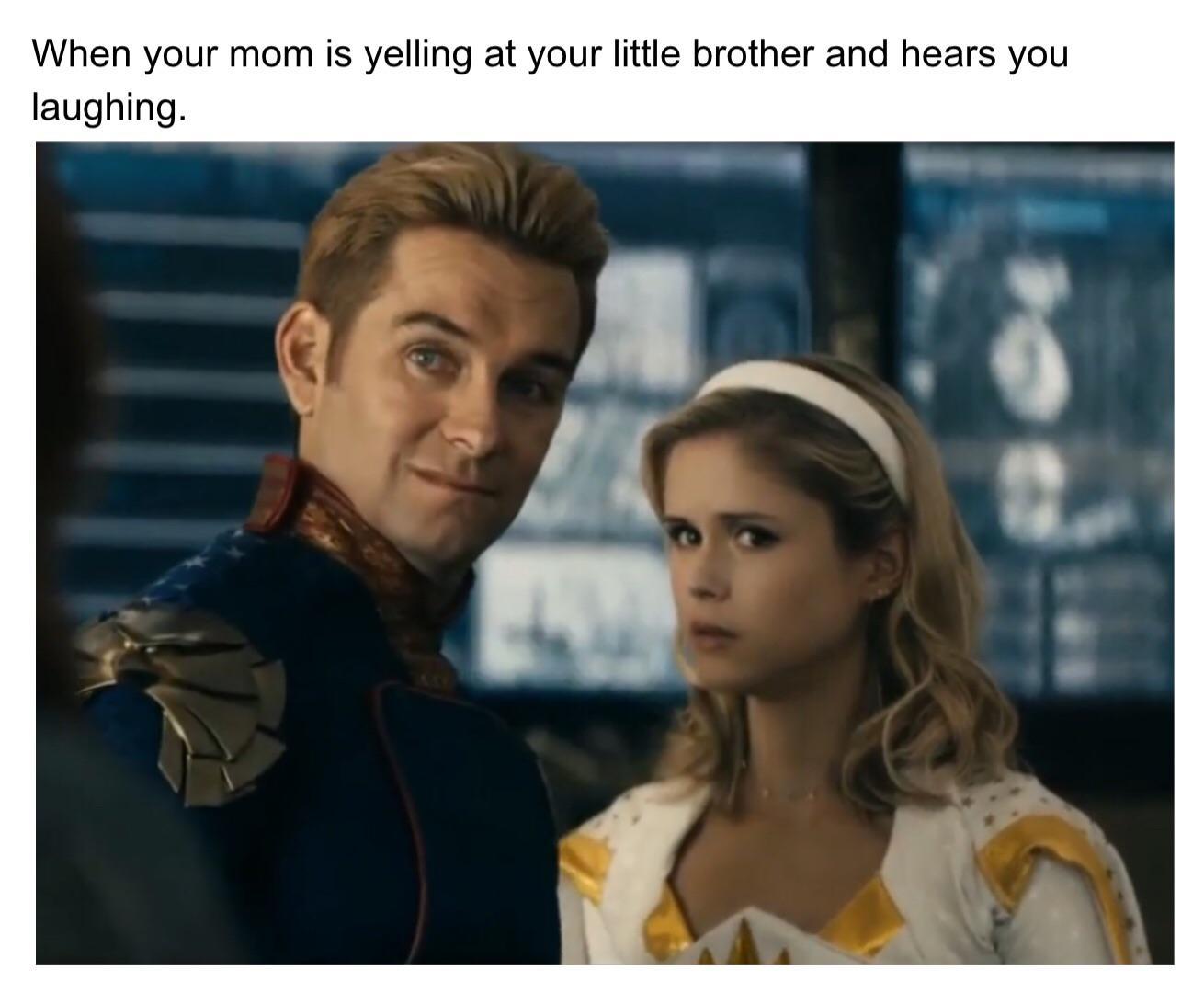 He wouldn’t know it, but Homelander’s gives off those angry mom vibes ...