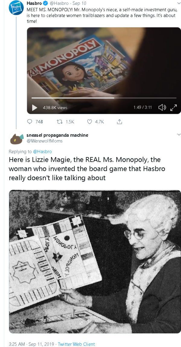 The REAL Ms. Monopoly, who is likely turning on her grave right now ...