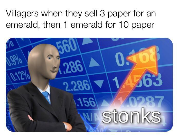 Stonks | r/MinecraftMemes | Minecraft | Know Your Meme