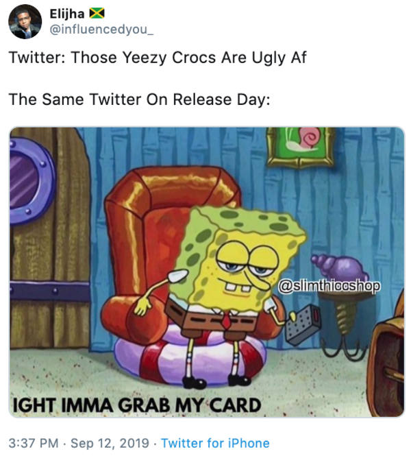 Imma Grab My Card | Yeezy Foam Runners | Know Your Meme
