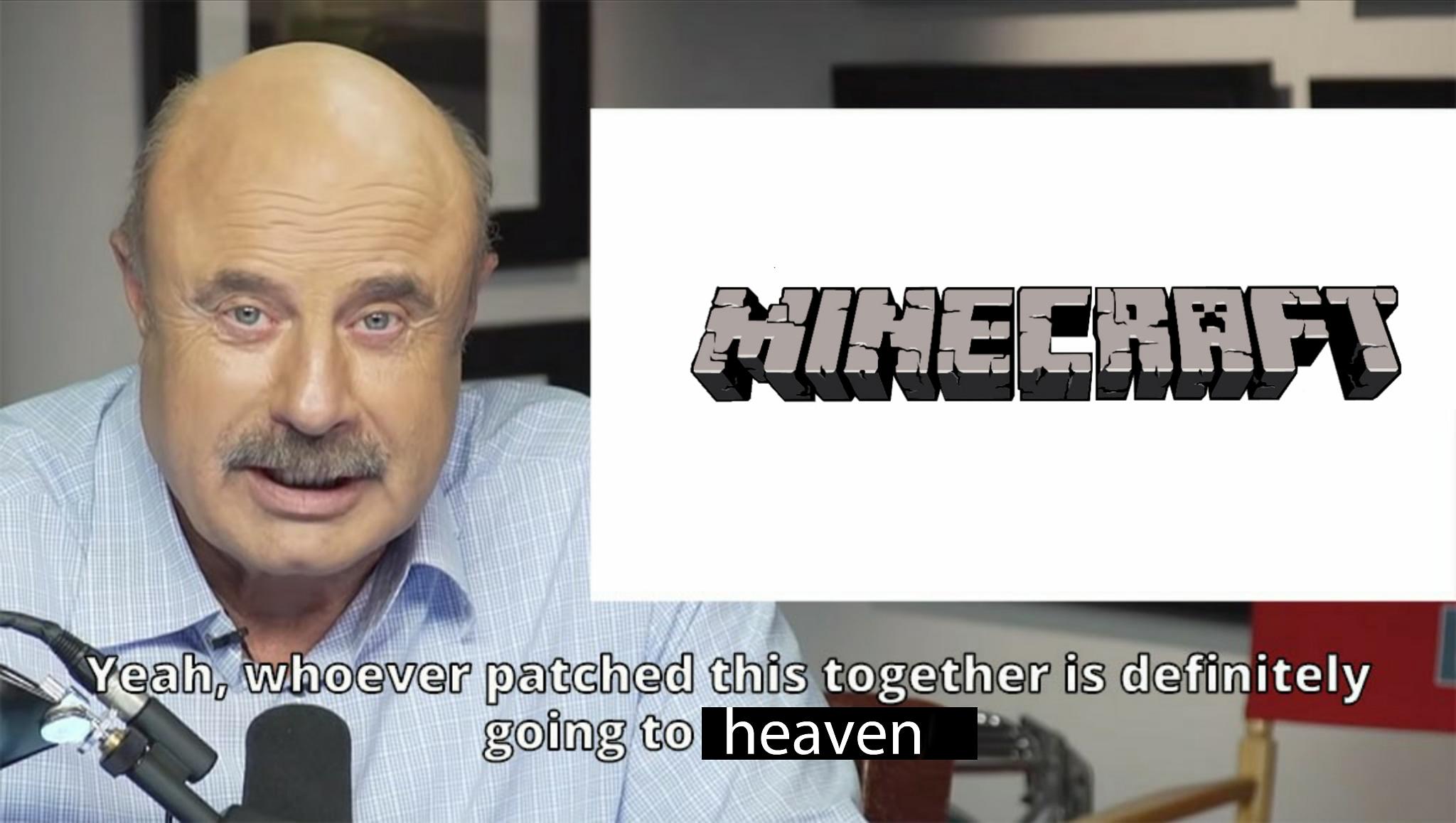 Thank you Dr.Phil.Very nice | r/MinecraftMemes | Minecraft | Know Your Meme