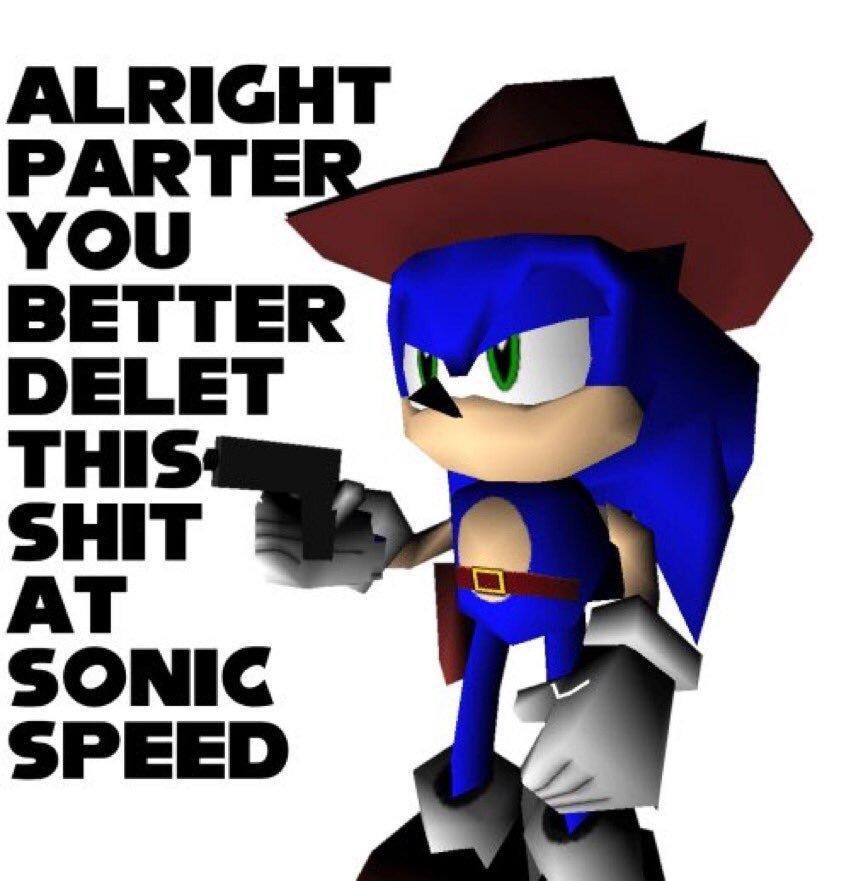 Sheriff Sonic Says Stop | Delet This | Know Your Meme