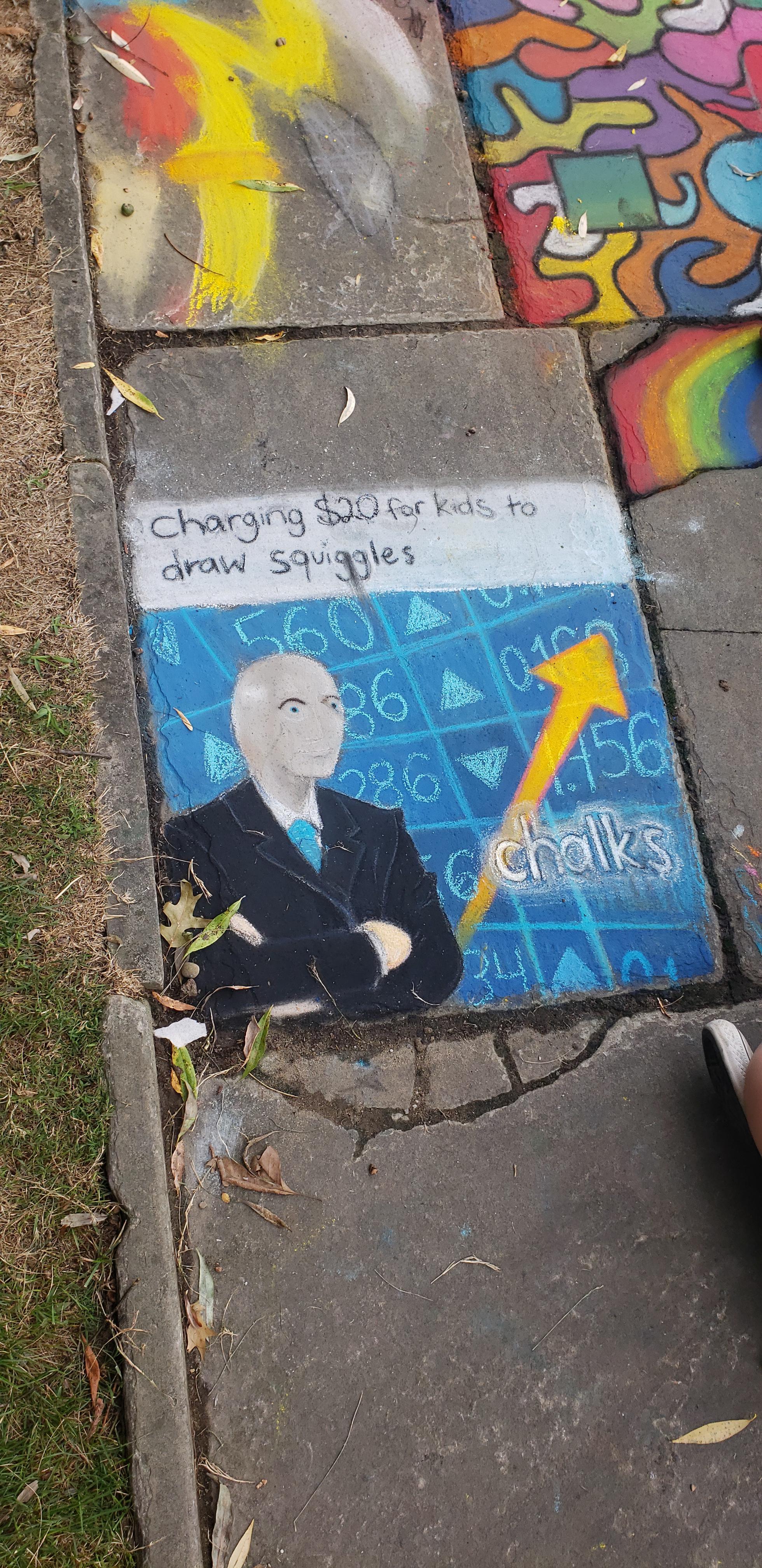 Saw this at my local chalk festival | r/memes | Stonks | Know Your Meme