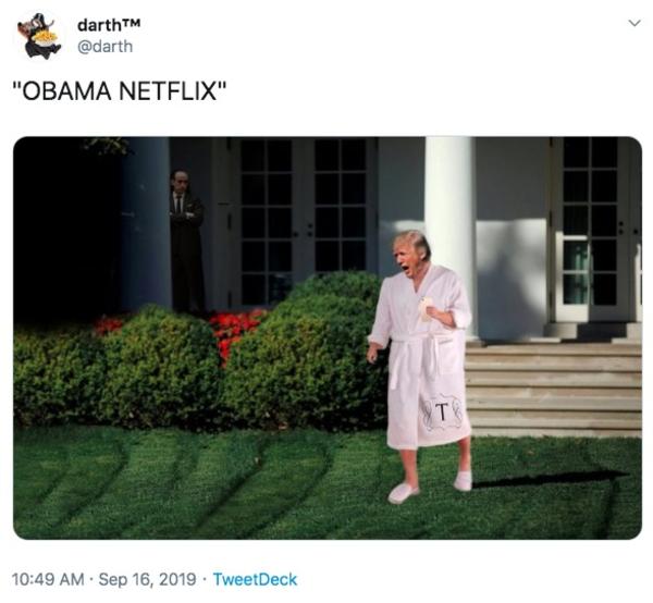 Trump Yelling on Lawn | Obama Netflix | Know Your Meme