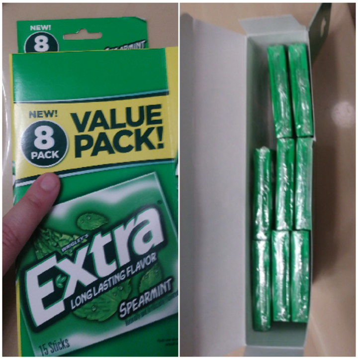 I bought a value pack of gum the other day. Why not just add a 9th pack ...