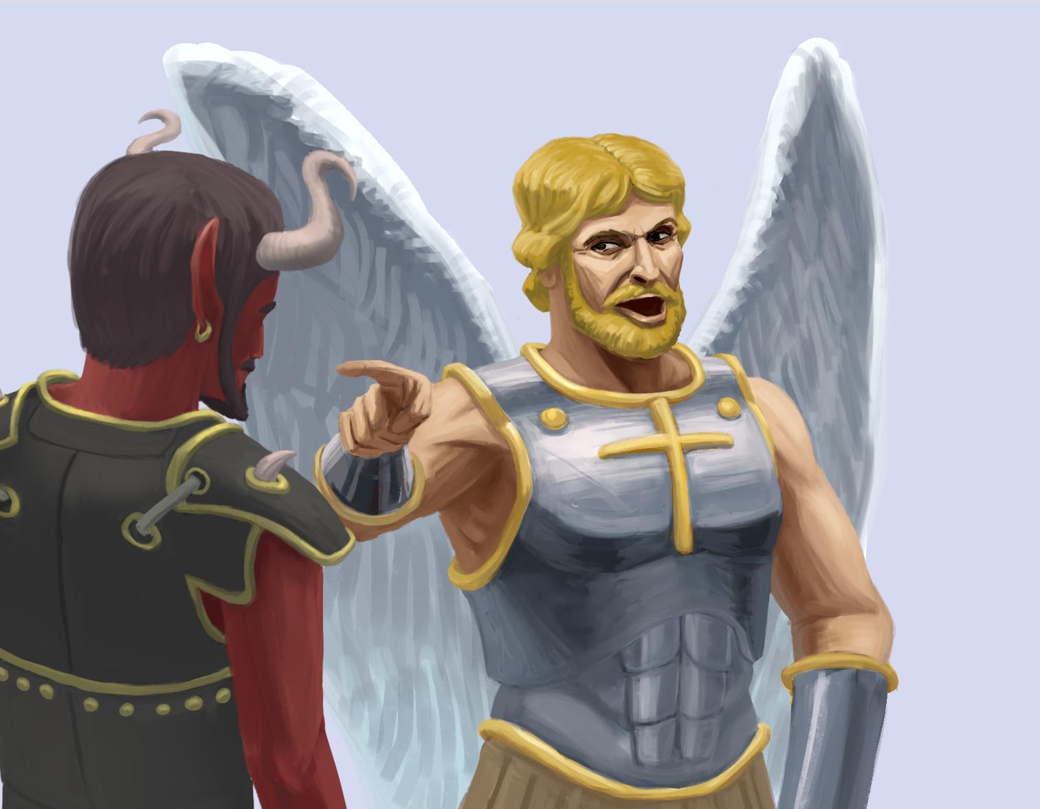 Pointing the finger at a demon | Repent Sinner | Know Your Meme