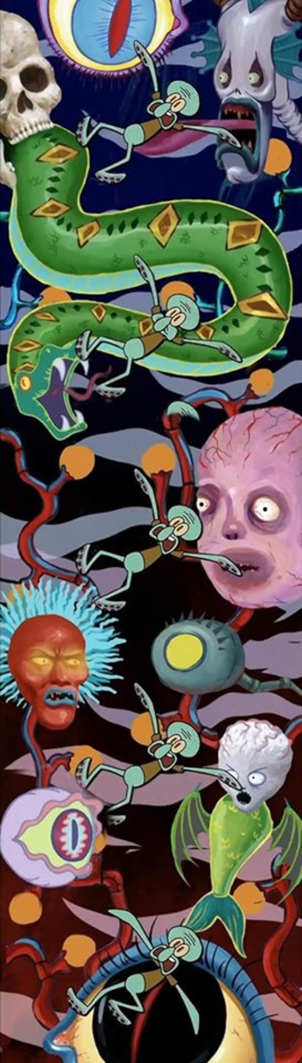 A full panoramic version of Squidward falling in the Fly of Despair ...