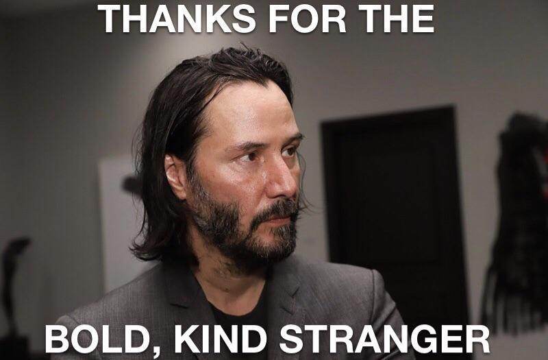 Thanks | r/KeanuBeingAwesome | Keanu Reeves | Know Your Meme