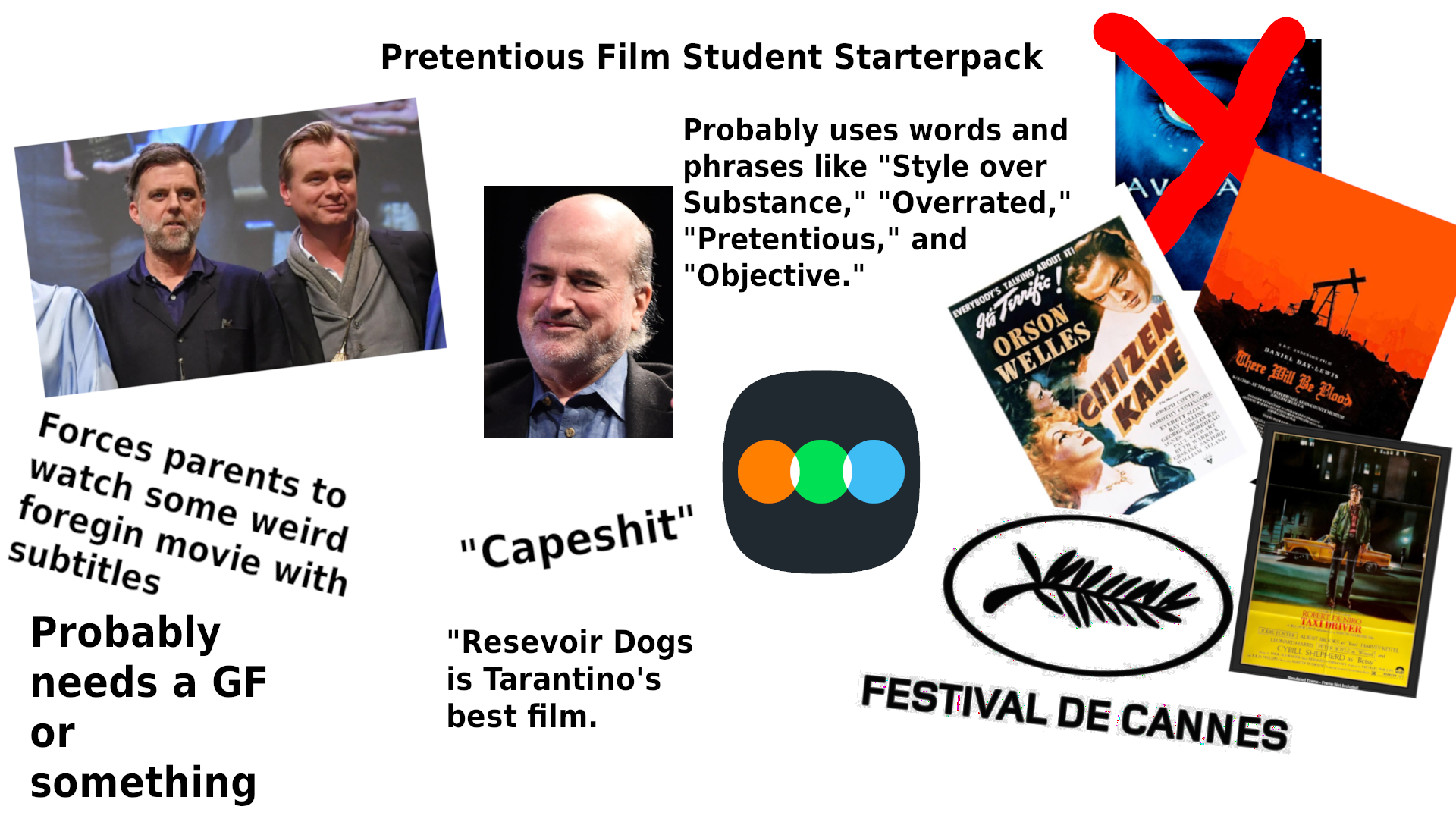 Pretentious Film Student Starterpack | r/starterpacks | Starter Packs ...