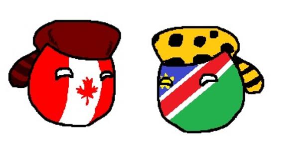 Canadaball and Namibiaball - Hats | Polandball | Know Your Meme